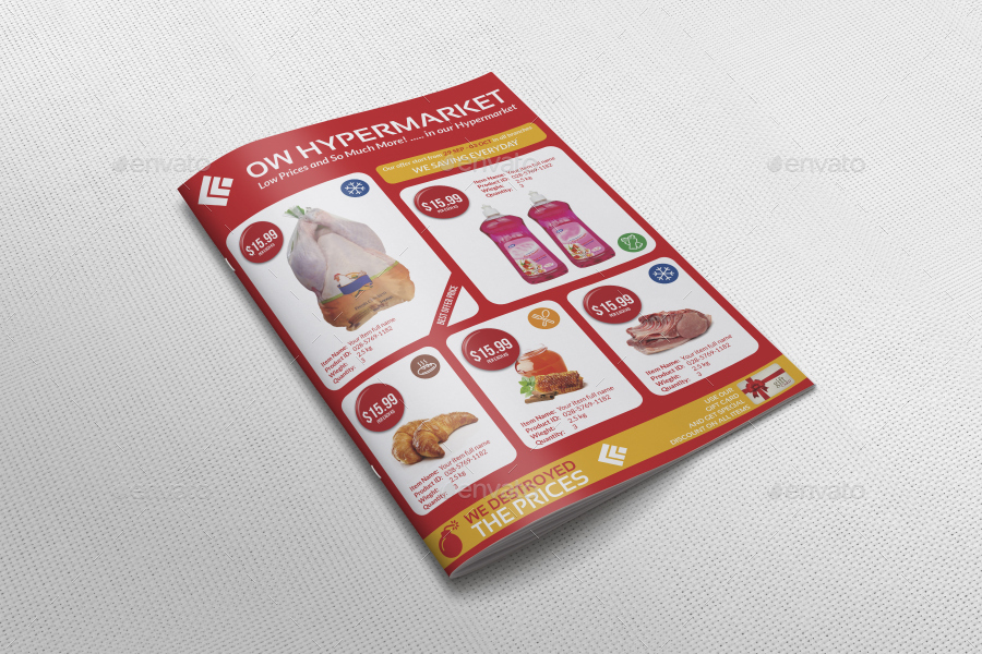 Supermarket Catalog Brochure Bundle Template Vol.2, Print Templates