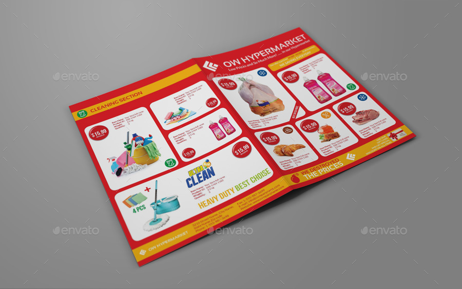 Supermarket Catalog Brochure Bundle Template Vol.2, Print Templates