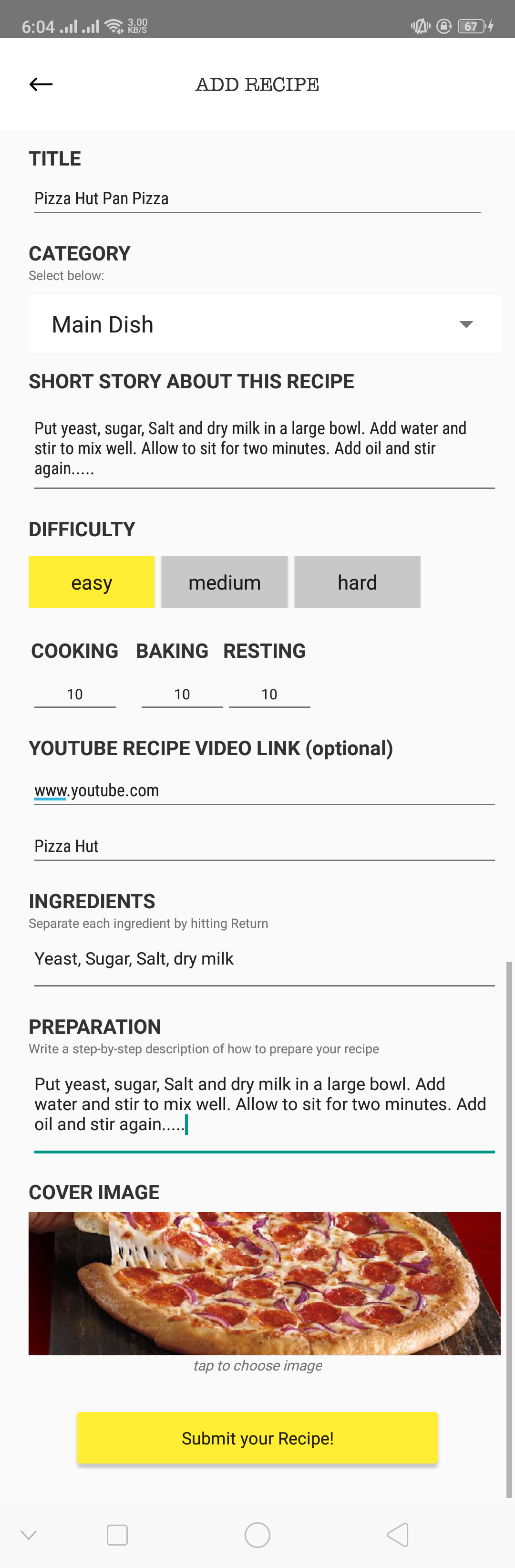 Recipes | Android Universal Social Recipes App Template by cubycode