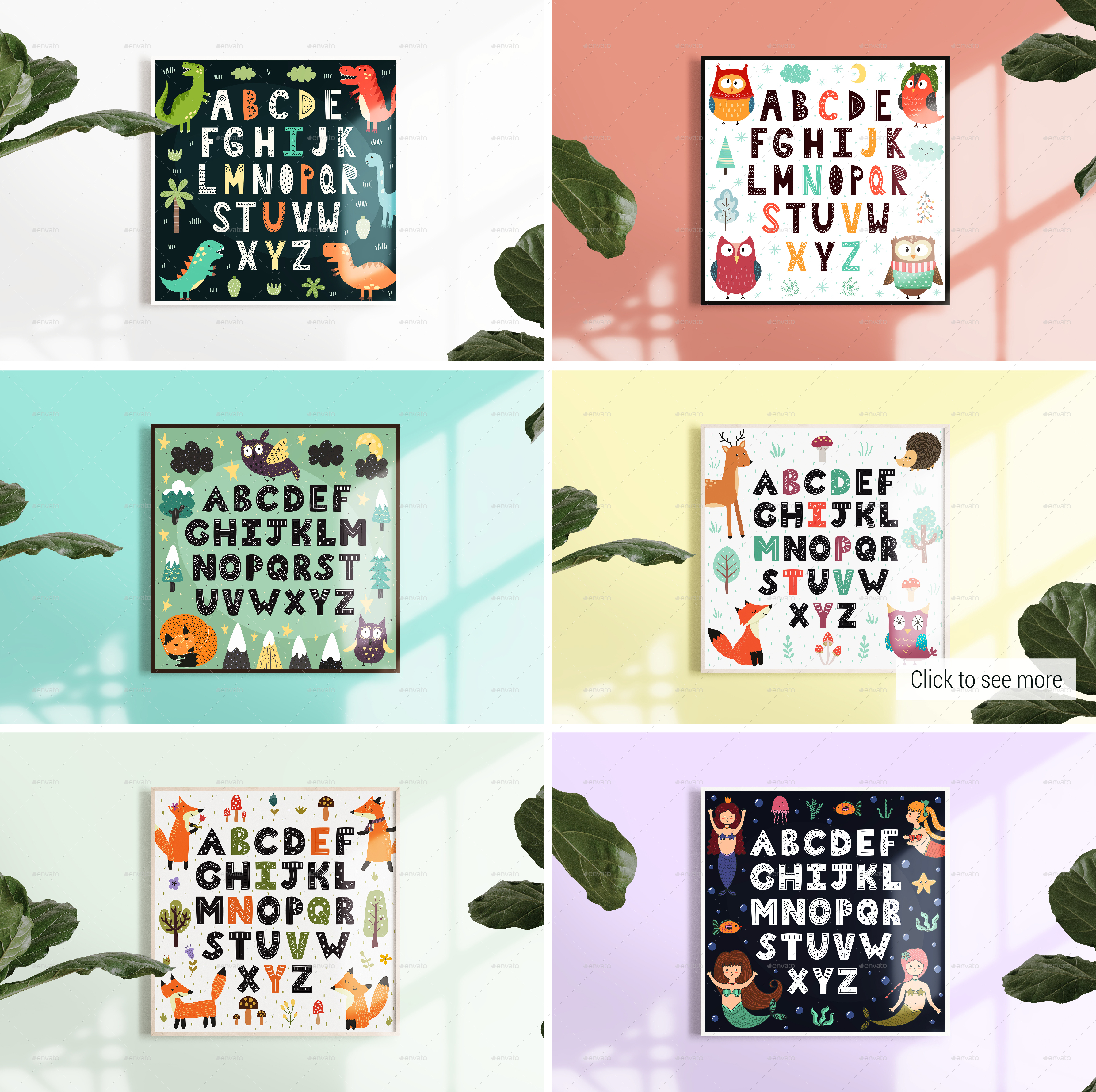 ABC: Alphabet Posters Pack by jsabirova | GraphicRiver