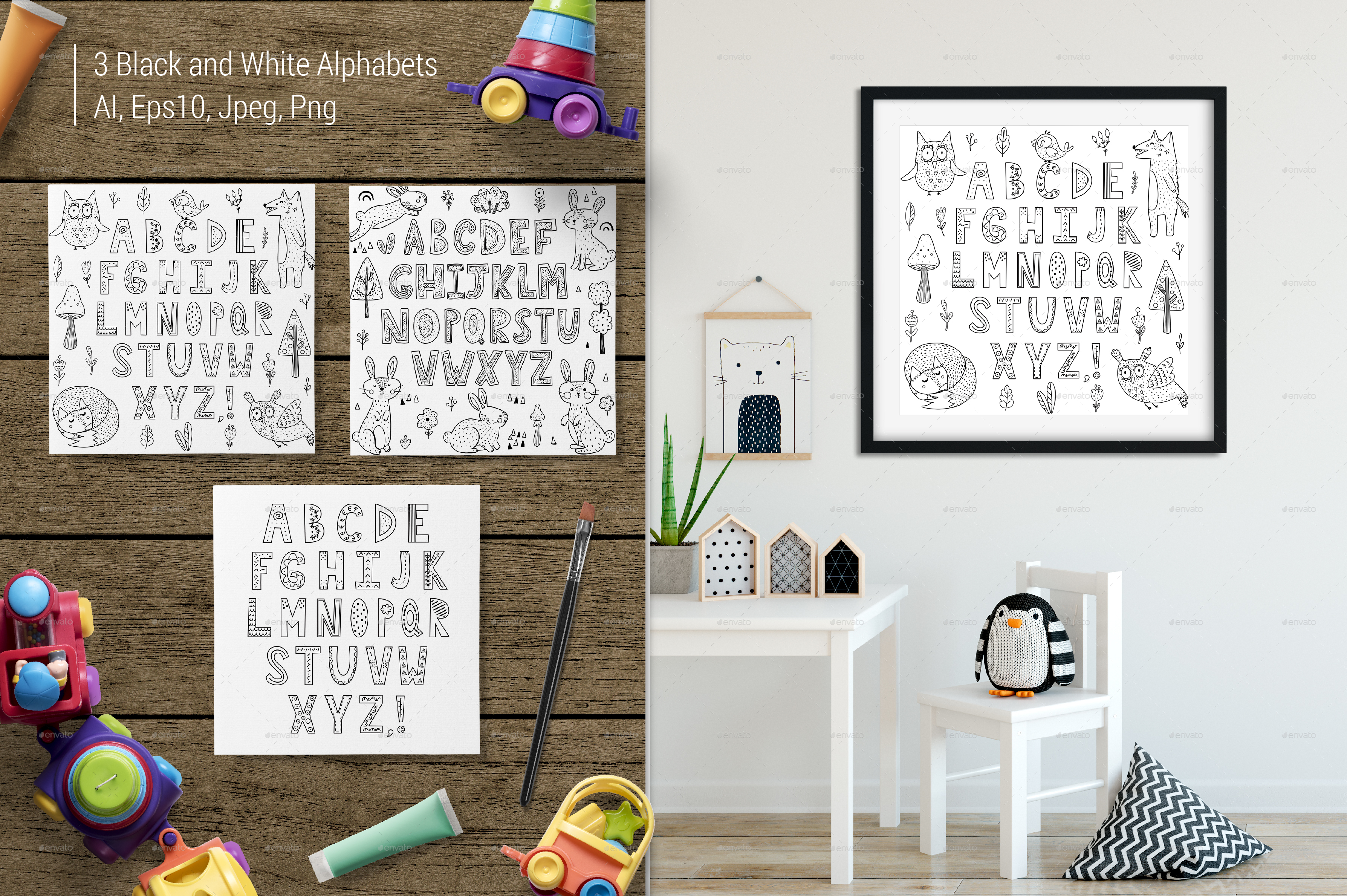 ABC: Alphabet Posters Pack by jsabirova | GraphicRiver