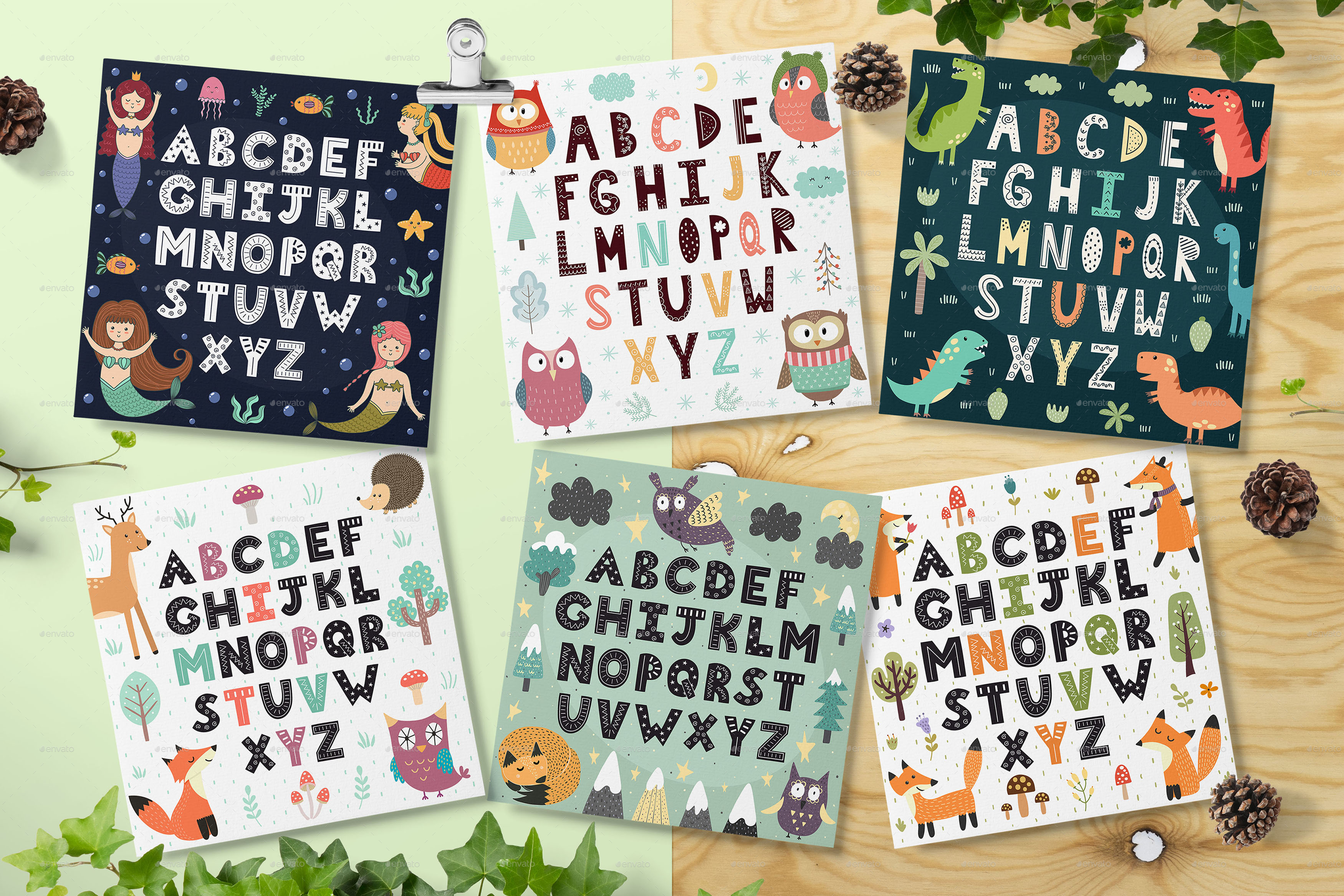 ABC: Alphabet Posters Pack by jsabirova | GraphicRiver