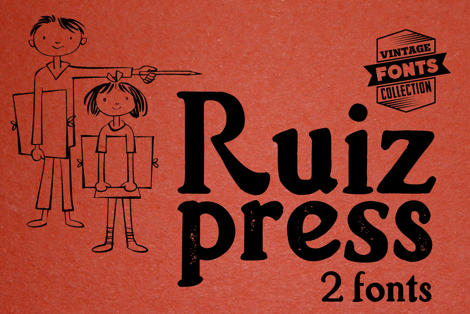 Ruiz - 2 vintage fonts, Fonts | GraphicRiver