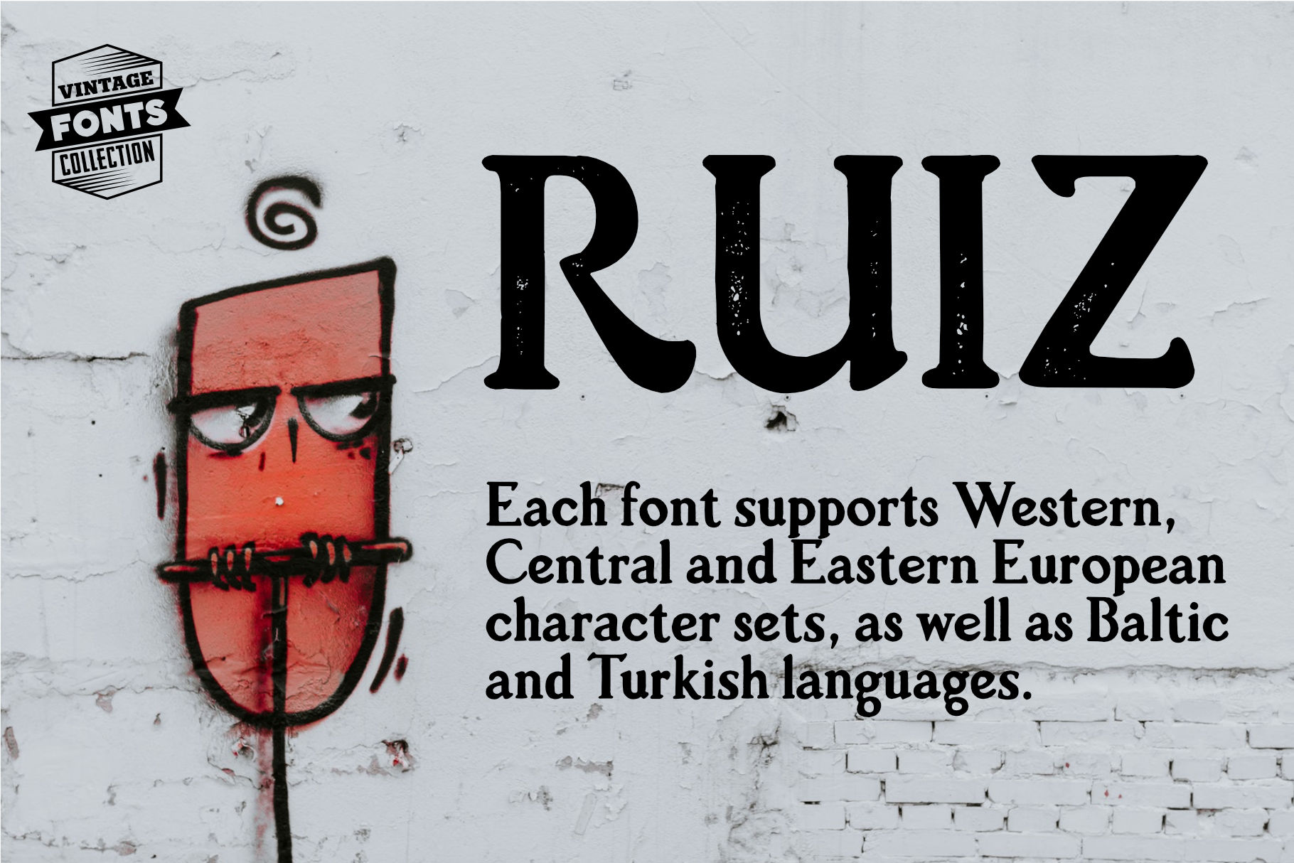 Ruiz - 2 vintage fonts, Fonts | GraphicRiver