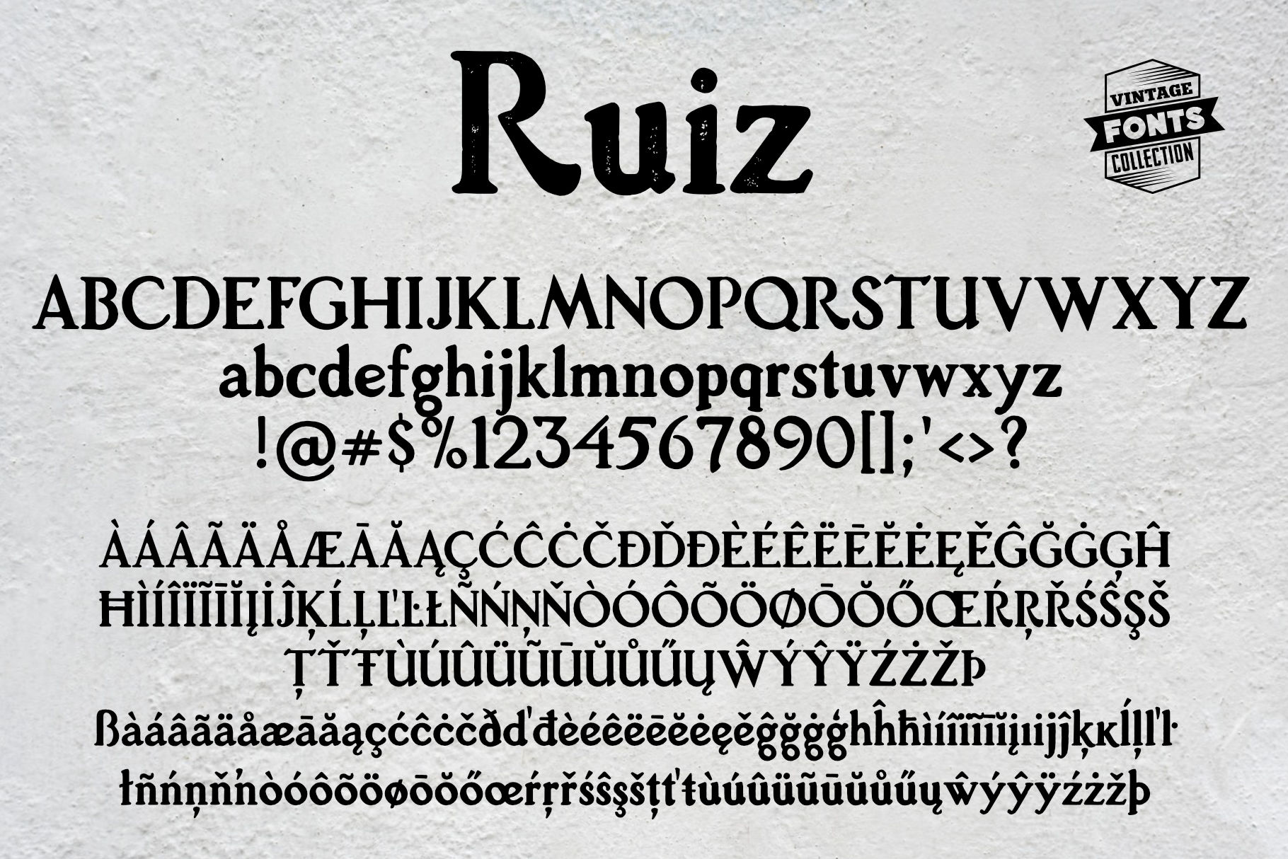 Ruiz - 2 vintage fonts, Fonts | GraphicRiver