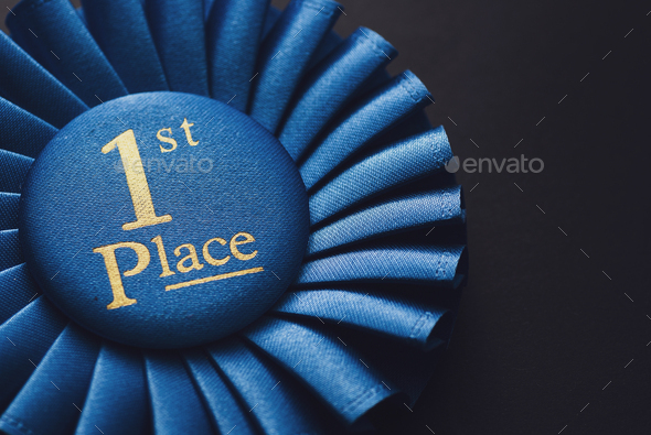 Winner 1st place blue ribbon for rewarding Stock Photo by sergign ...