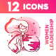 Women Leadership Icons, Icons | GraphicRiver