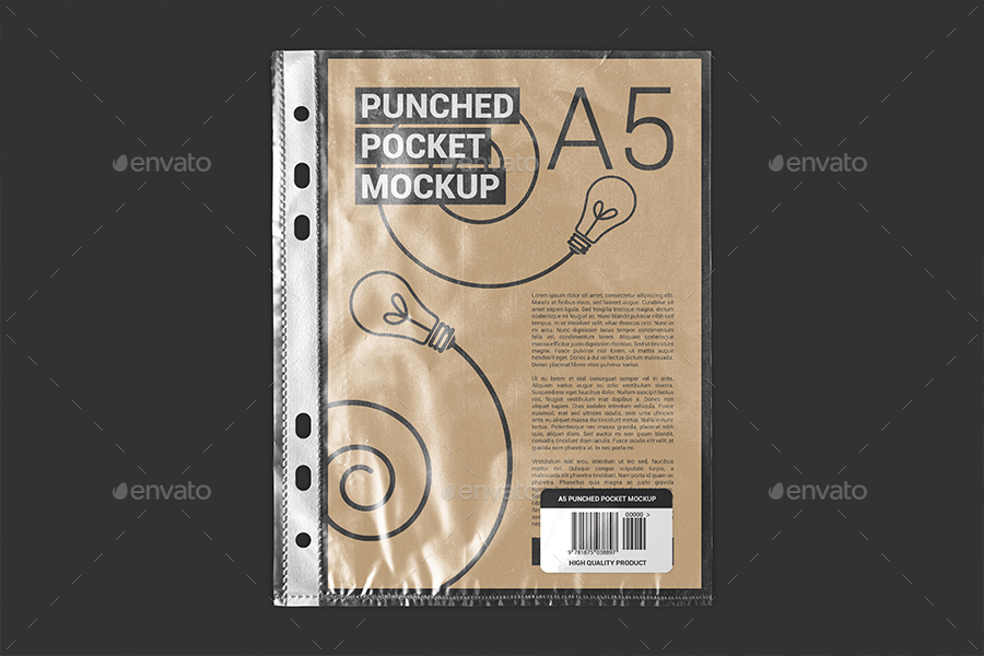 Punched Pocket For A5/A4 Paper Size Mockup, Graphics | GraphicRiver