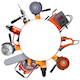 Vector Power Tools Round Frame, Vectors | GraphicRiver