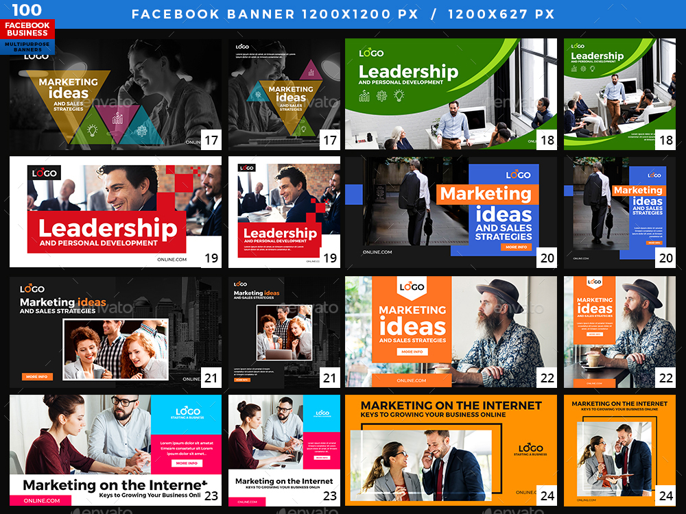 559 Facebook & Instagram Banner Bundle, Web Elements | GraphicRiver