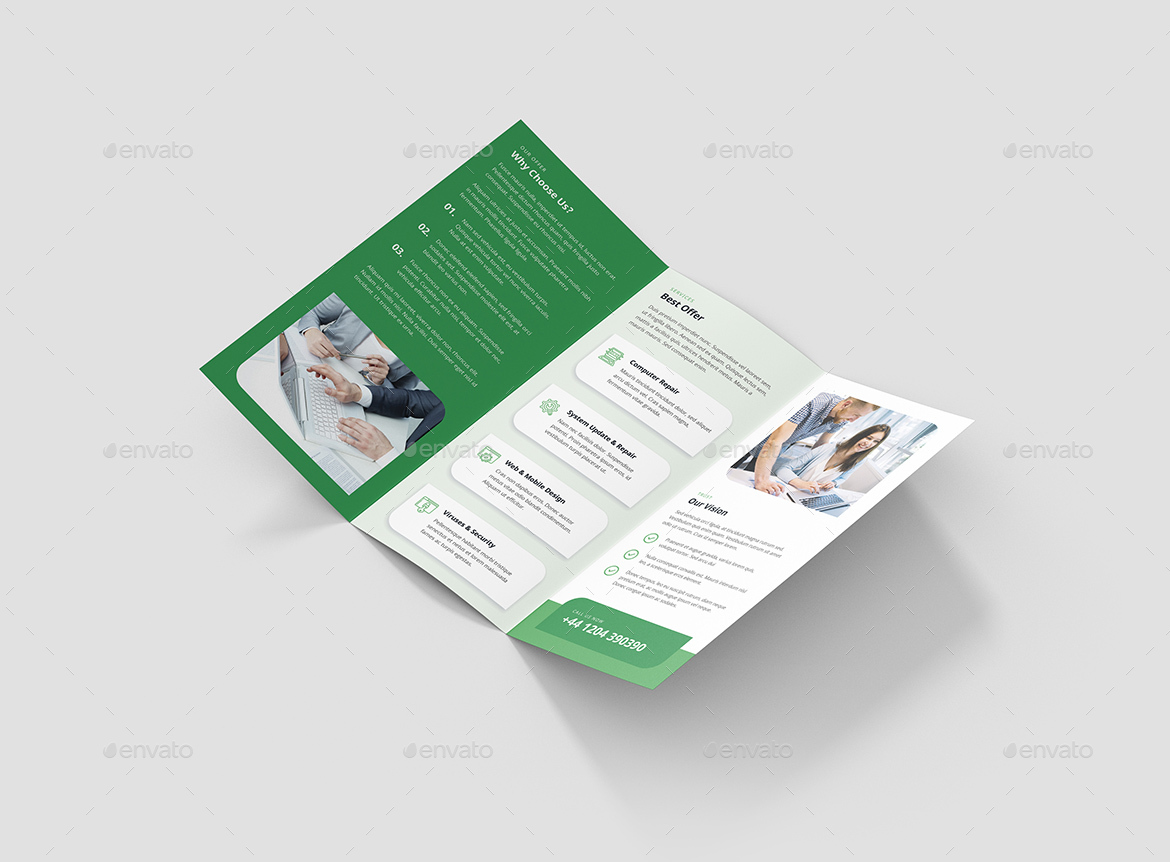 IT Services – Brochures Bundle Print Templates 5 in 1, Print Templates