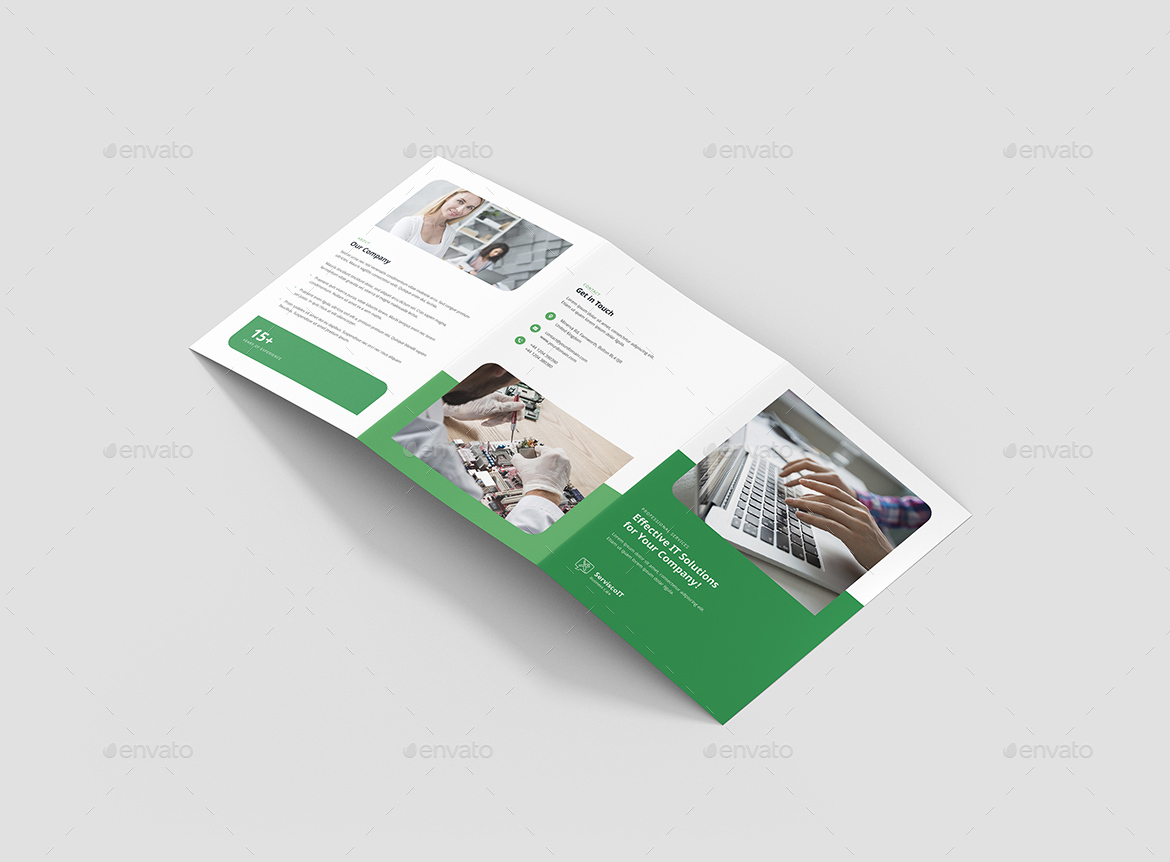 IT Services – Brochures Bundle Print Templates 5 in 1, Print Templates