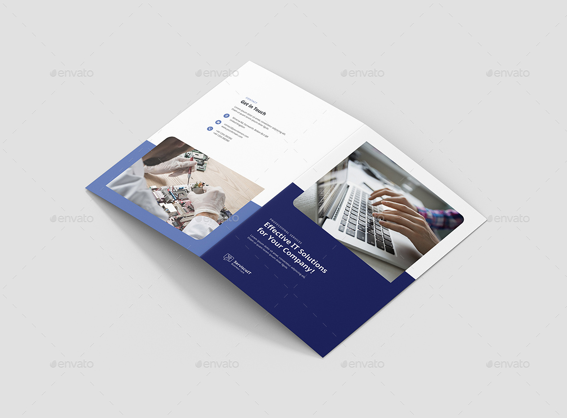 IT Services – Brochures Bundle Print Templates 5 in 1, Print Templates