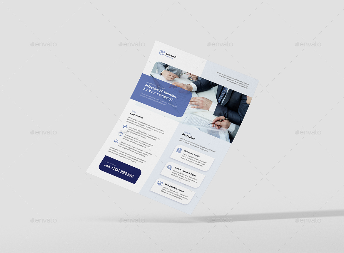 IT Services – Brochures Bundle Print Templates 5 in 1, Print Templates