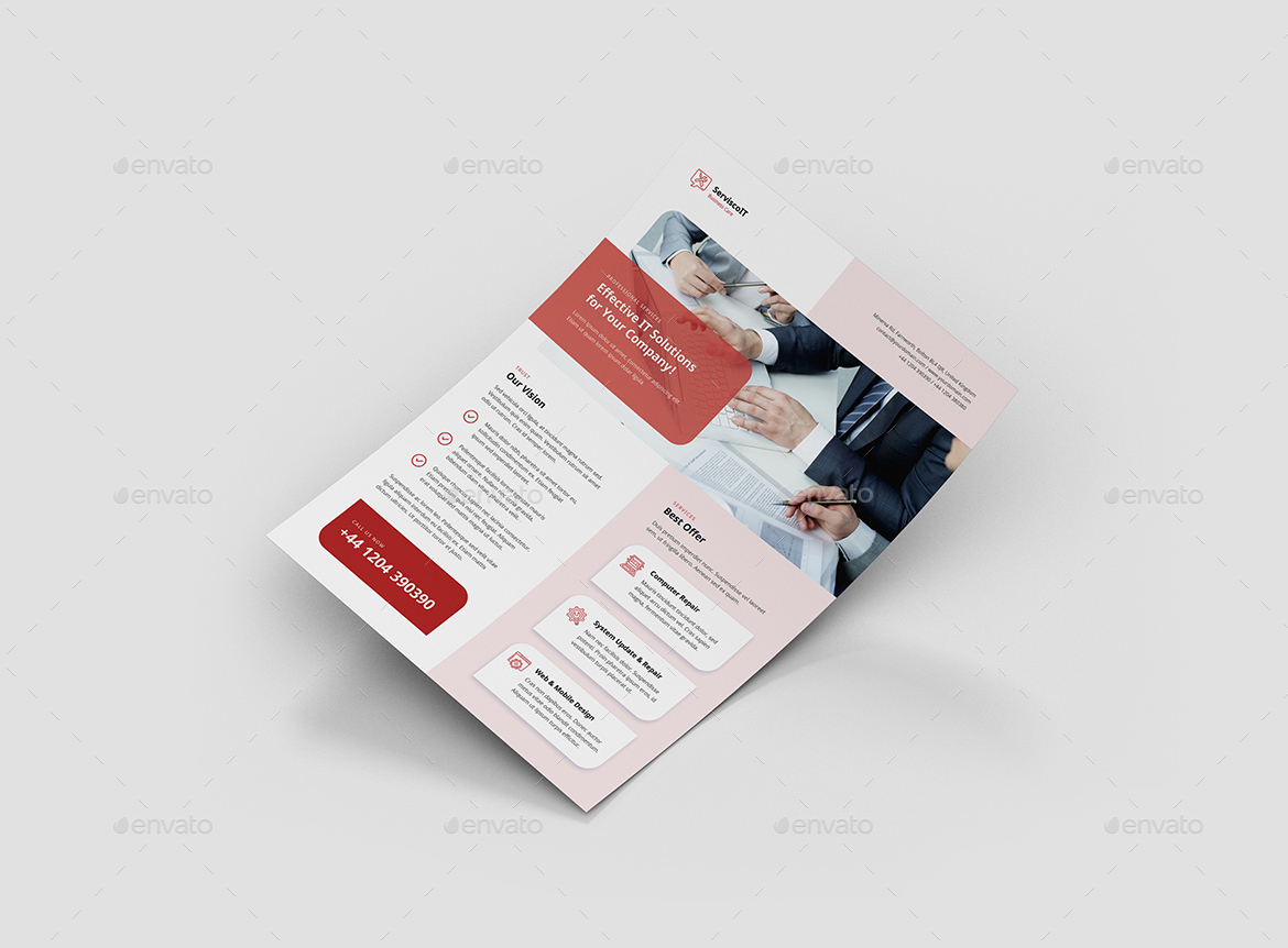 IT Services – Brochures Bundle Print Templates 5 in 1, Print Templates
