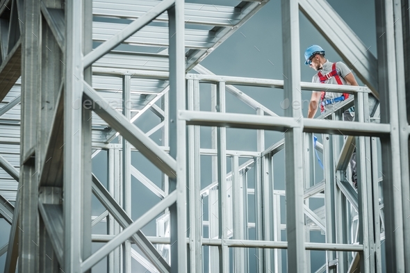 Skeleton Steel Building Stock Photo by duallogic | PhotoDune