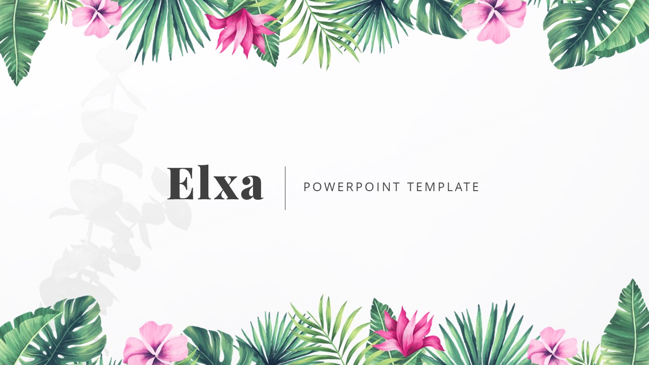 Elxa Tropical Presentation Template, Presentation Templates | GraphicRiver