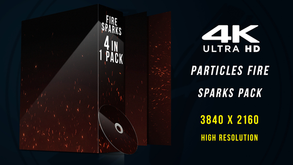Fire Particles Sparks - 4 Pack, Motion Graphics | VideoHive