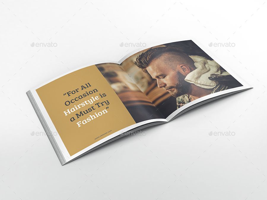 Mr.Barber Barbershop Square Brochure Template, Print Templates ...