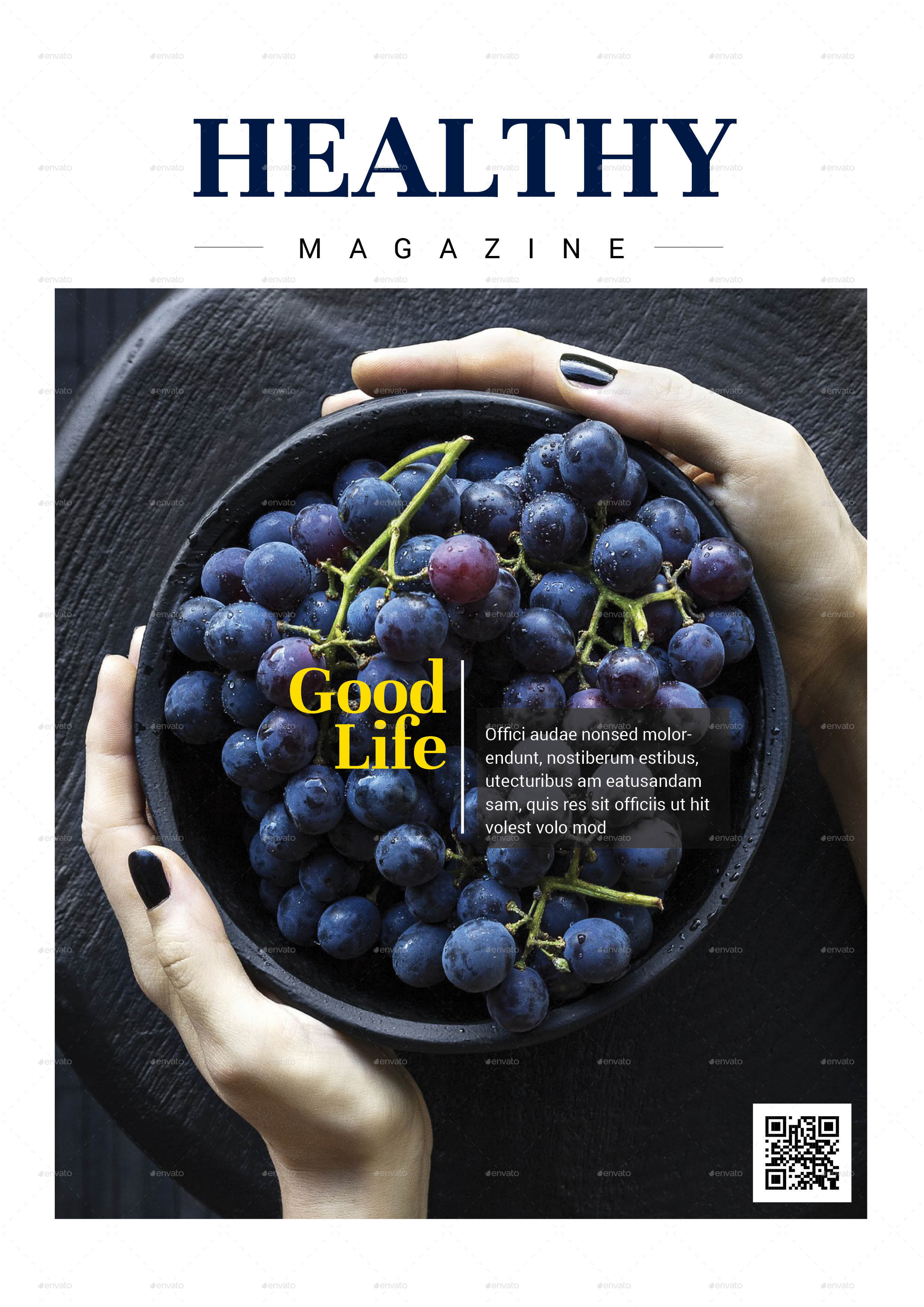 Healthy Magazine Indesign Template, Print Templates | GraphicRiver