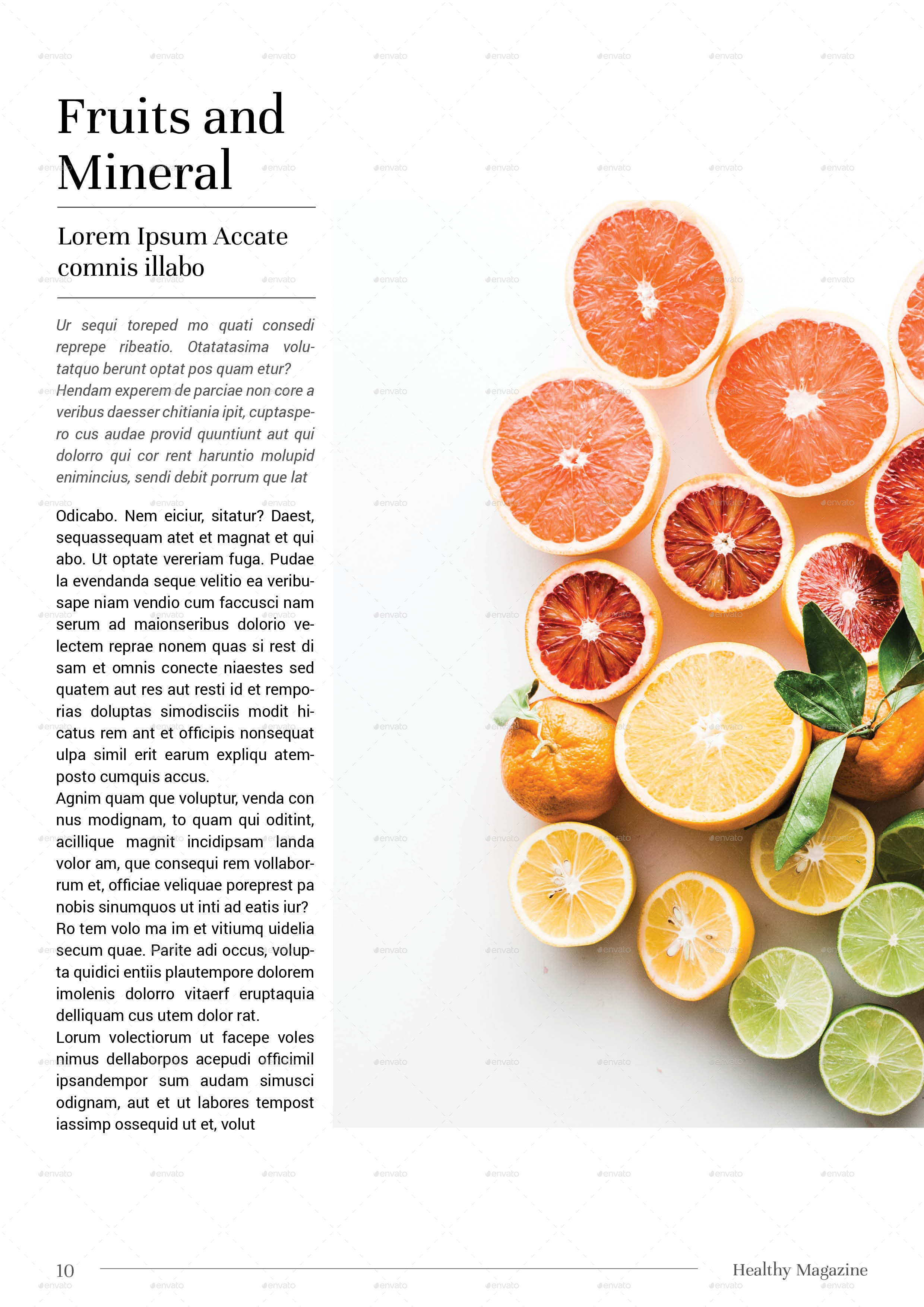 Healthy Magazine Indesign Template, Print Templates | GraphicRiver