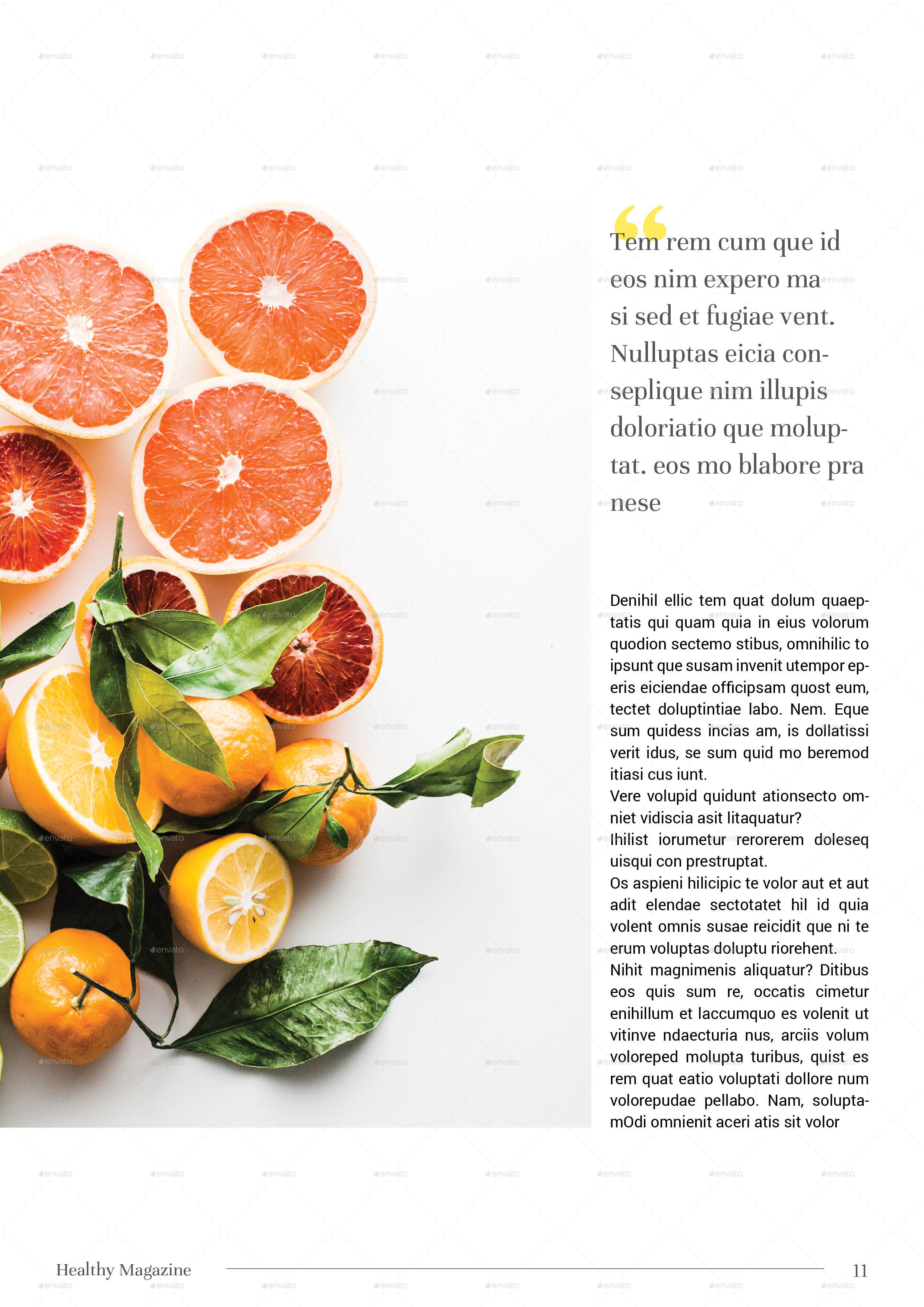 Healthy Magazine Indesign Template, Print Templates | GraphicRiver