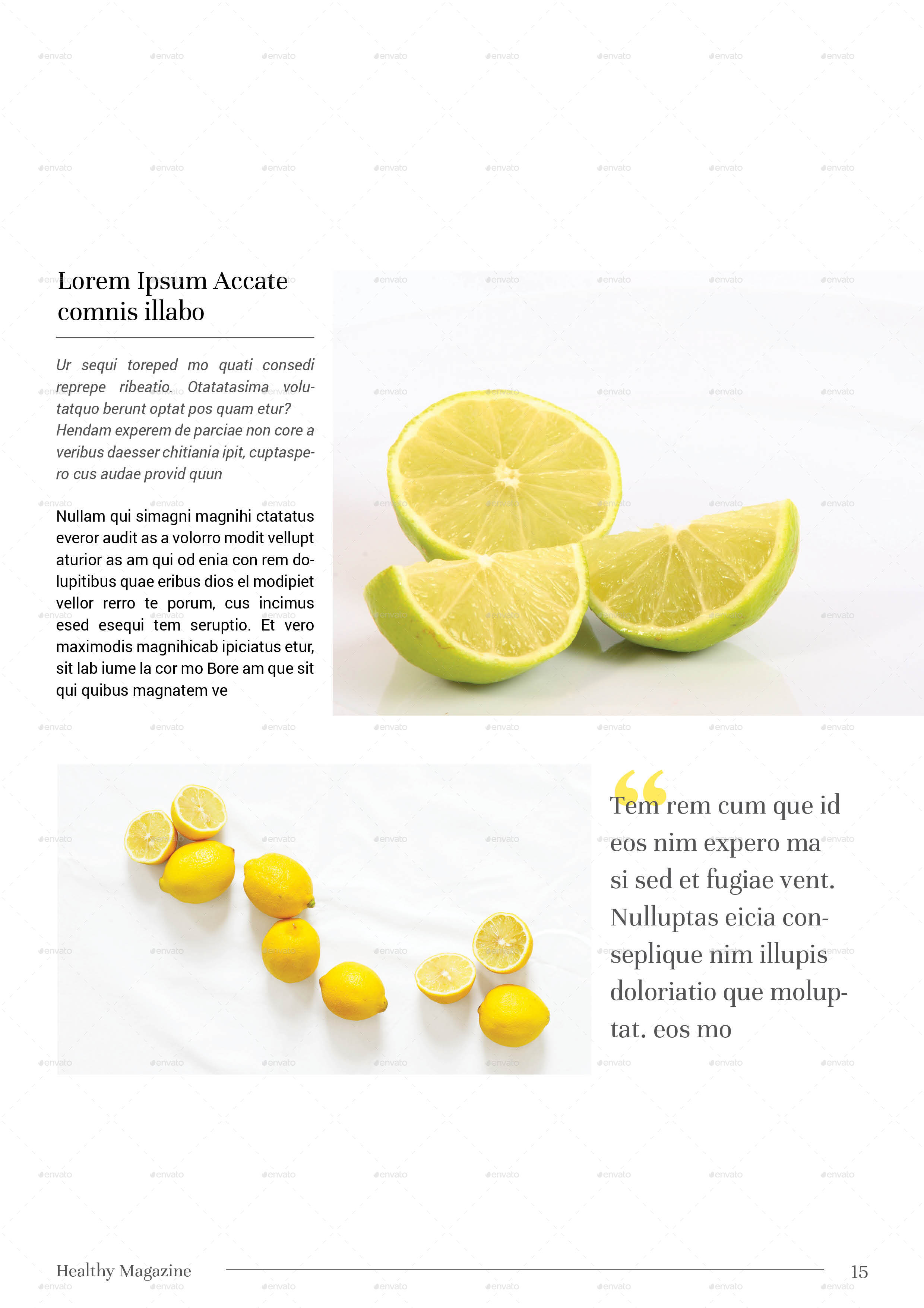 Healthy Magazine Indesign Template, Print Templates | GraphicRiver