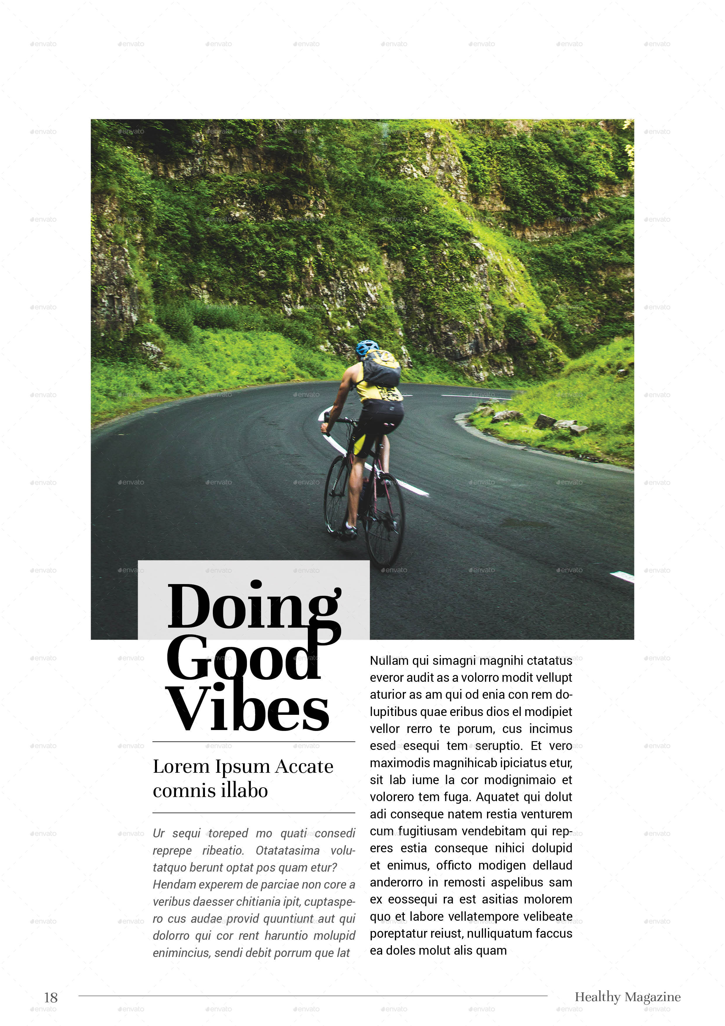 Healthy Magazine Indesign Template, Print Templates | GraphicRiver