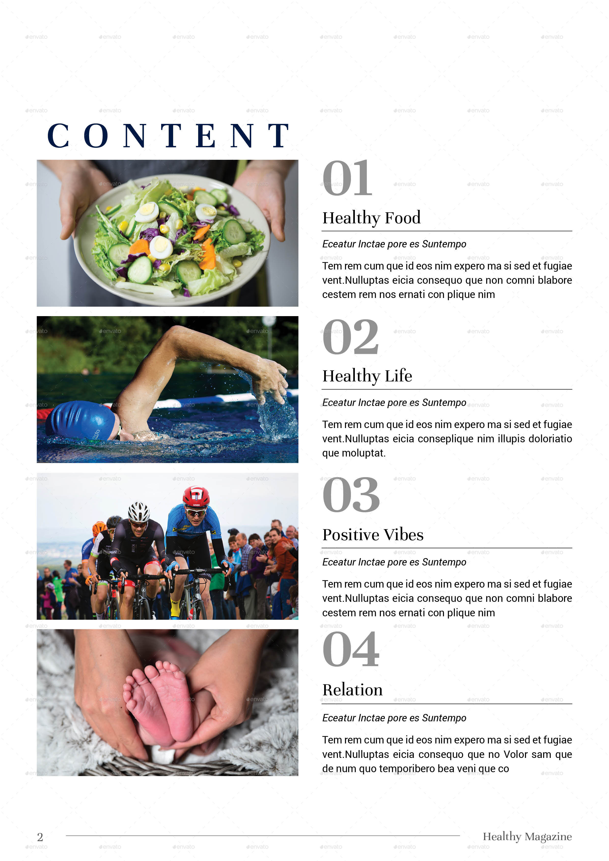 Healthy Magazine Indesign Template, Print Templates | GraphicRiver
