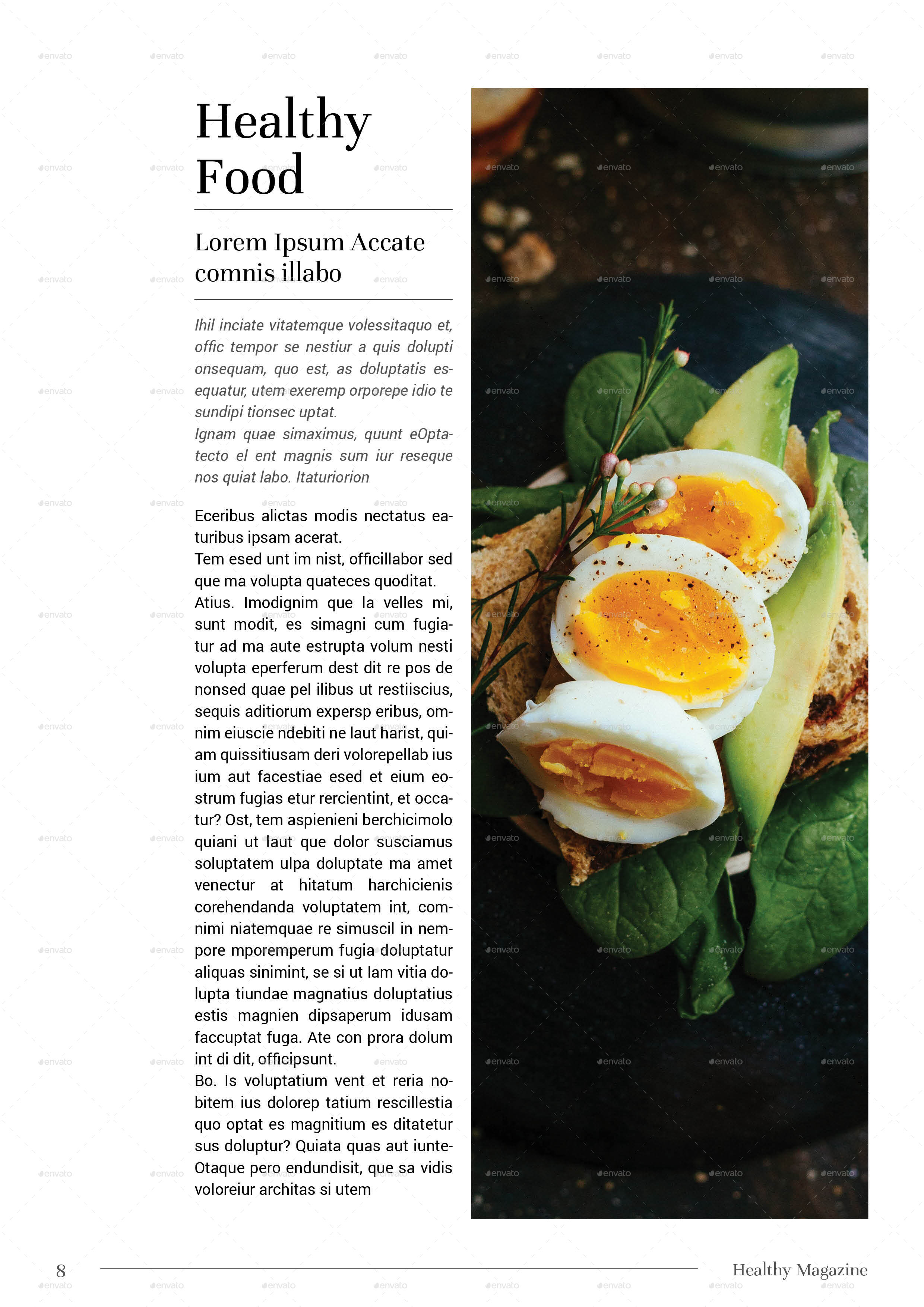 Healthy Magazine Indesign Template, Print Templates | GraphicRiver