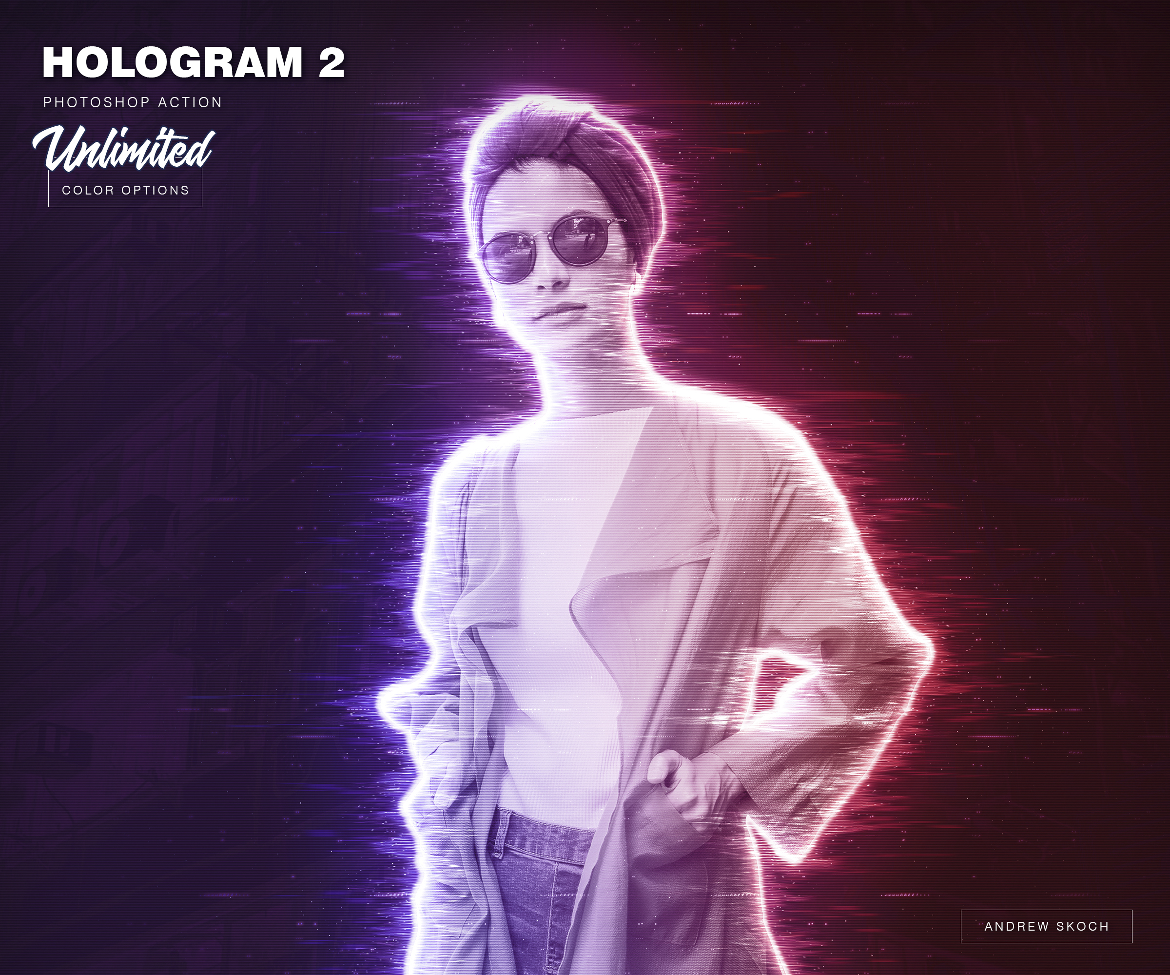 Hologram 2 - Photoshop Action, Add-ons | GraphicRiver