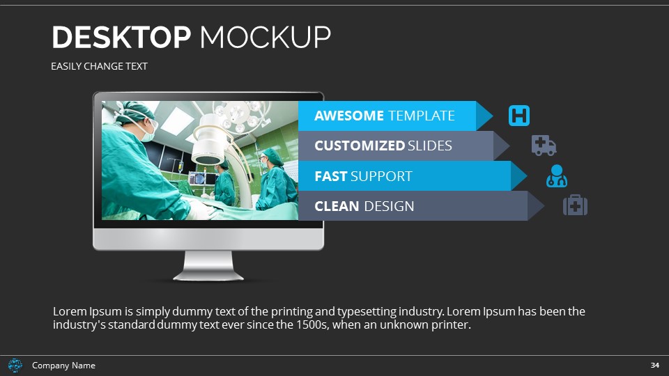 Medical and Healthcare Pitch Deck Template 4Startups by SanaNik ...