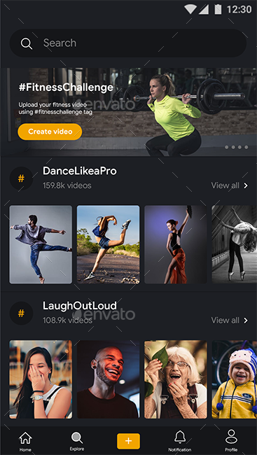 2 App UI Kit| Video Creating App UI Kit| Video Sharing App UI Kit ...