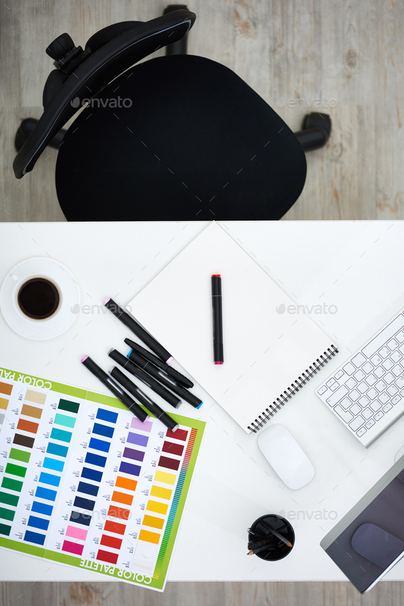 Desktop of Design Studio Stock Photo by seventyfourimages | PhotoDune