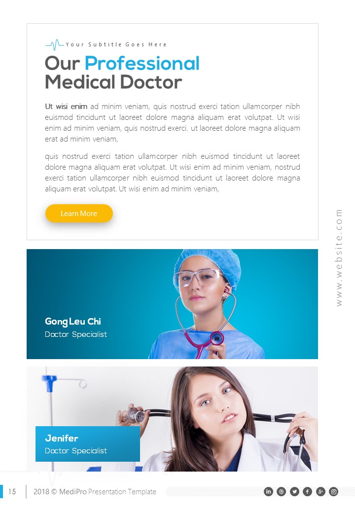 Medipro Portrait Medical PowerPoint Template, Presentation Templates