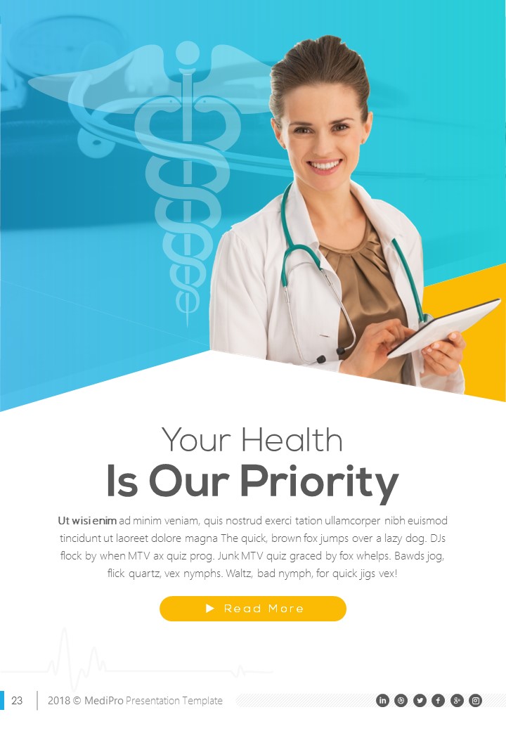 Medipro Portrait Medical PowerPoint Template, Presentation Templates