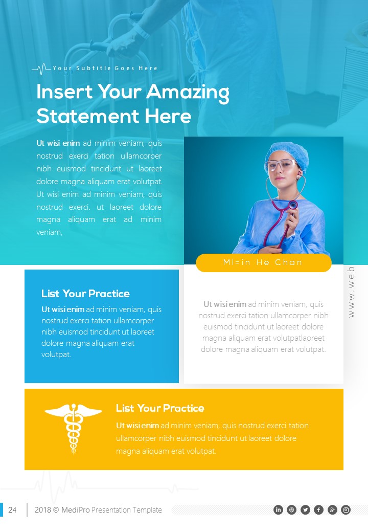Medipro Portrait Medical PowerPoint Template, Presentation Templates