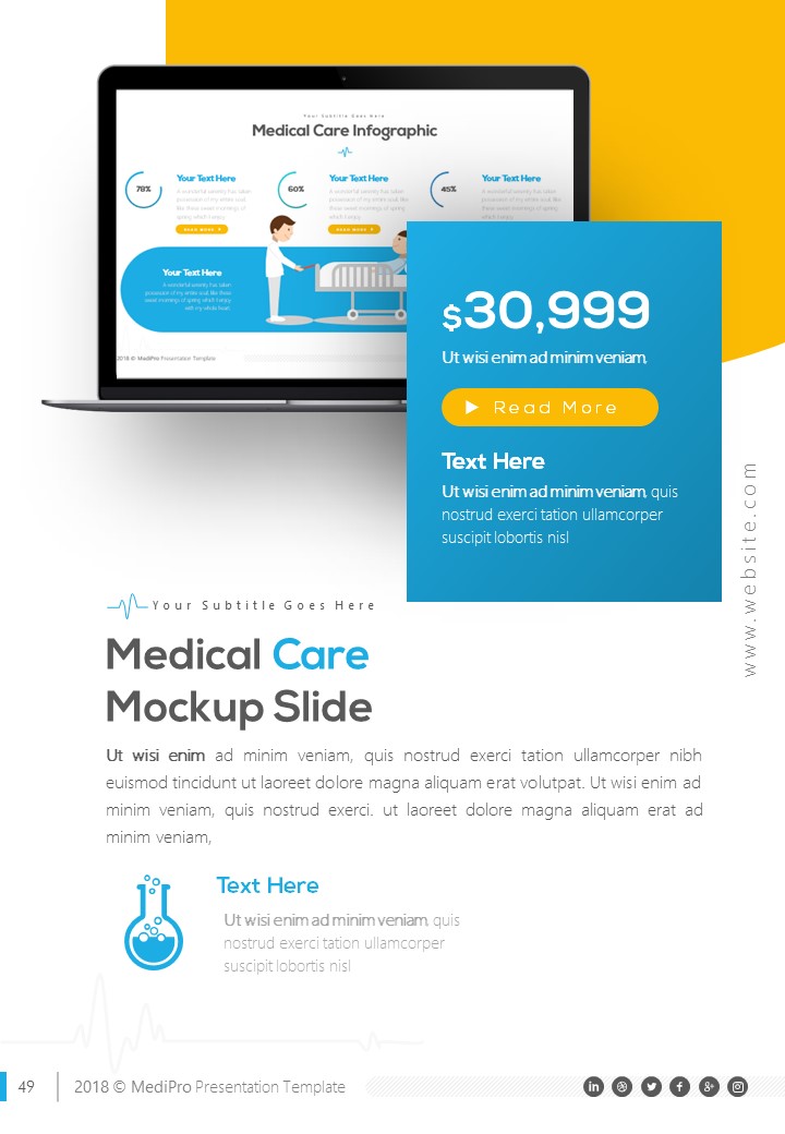 Medipro Portrait Medical PowerPoint Template, Presentation Templates