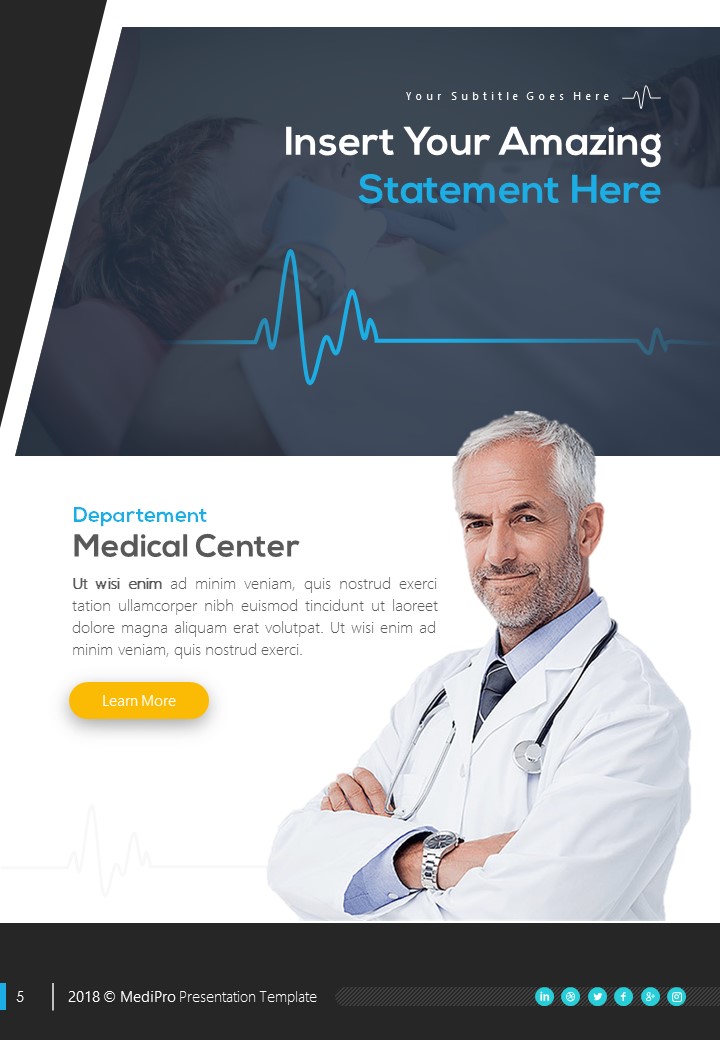 Medipro Portrait Medical PowerPoint Template, Presentation Templates