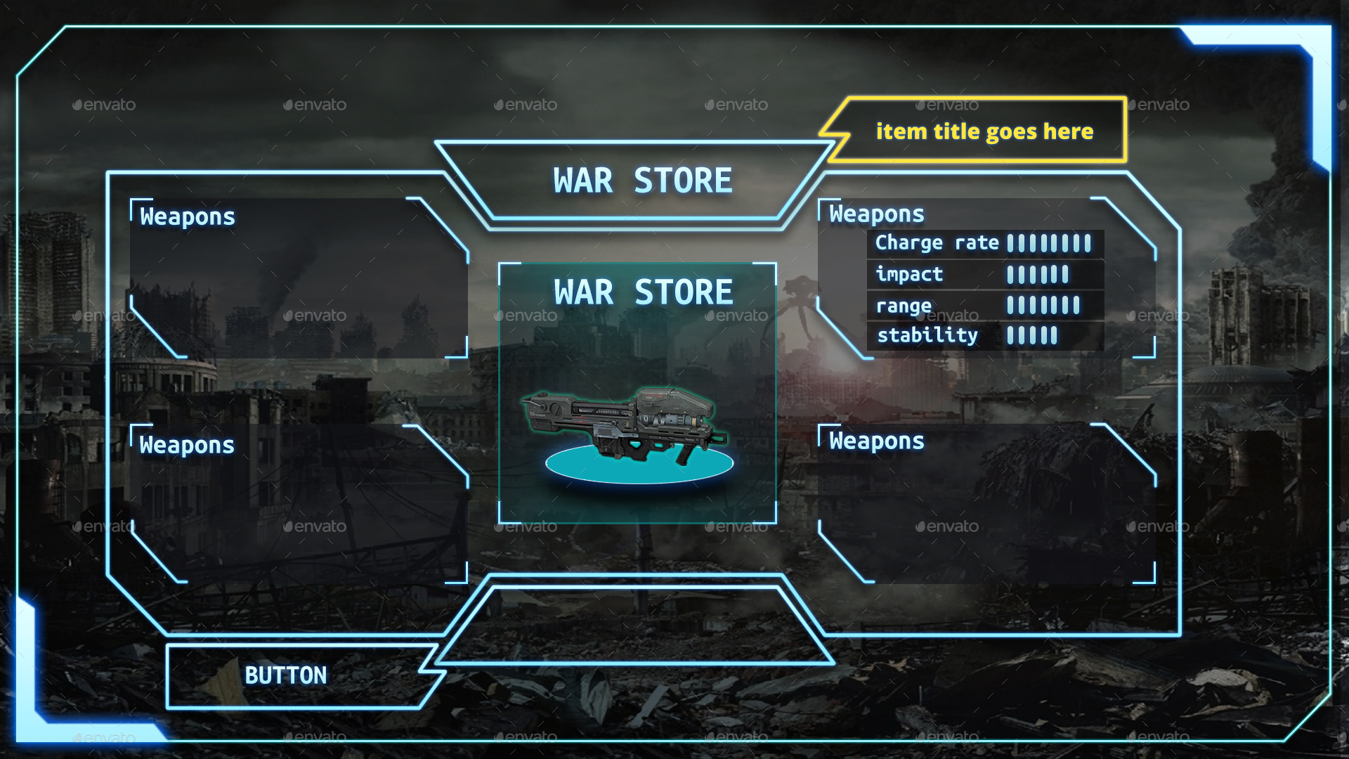 Sci Fi UI Components, Game Assets | GraphicRiver