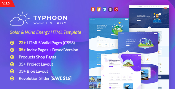 Typhoon - Solar & wind Energy HTML Template by webstrot | ThemeForest