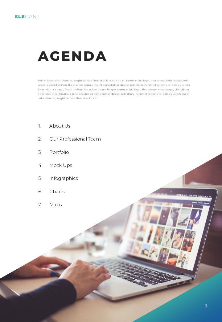 Elegant Vertical A4 PowerPoint Template, Presentation Templates ...