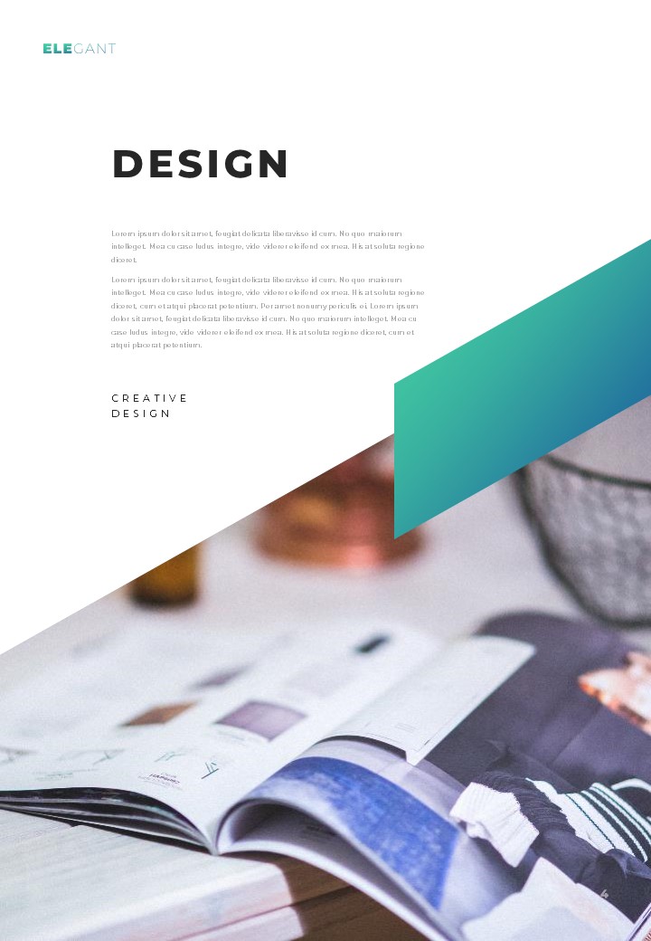 Elegant Vertical A4 PowerPoint Template, Presentation Templates ...