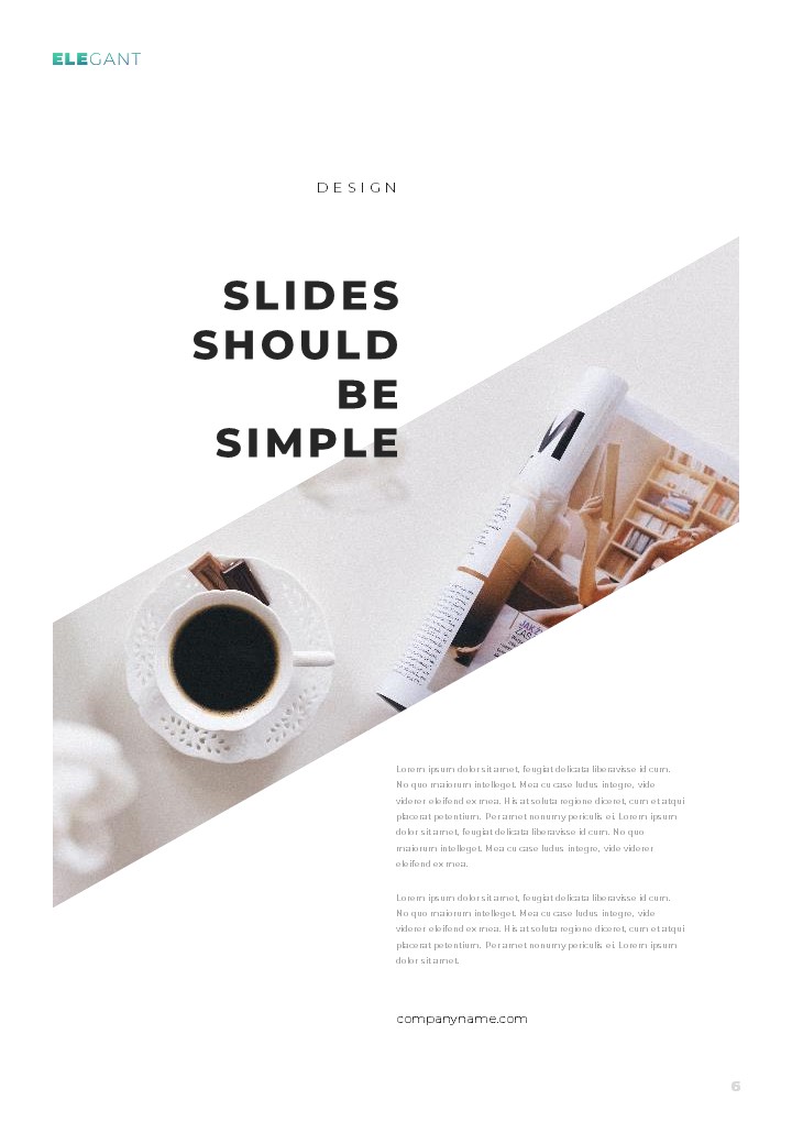 Elegant Vertical A4 PowerPoint Template, Presentation Templates ...