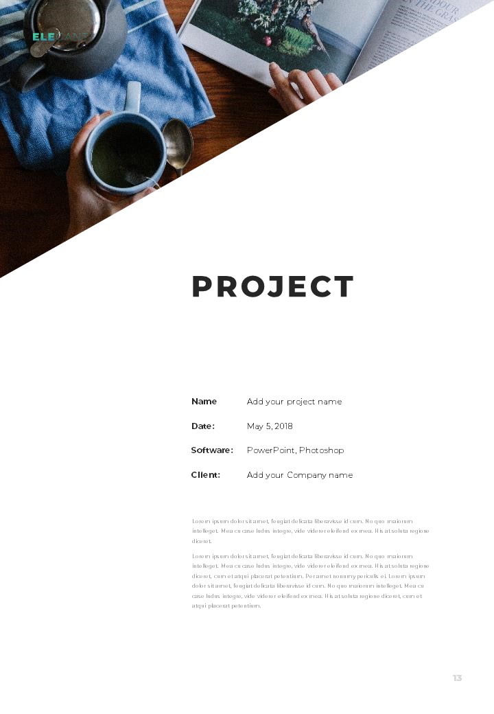 Elegant Vertical A4 PowerPoint Template, Presentation Templates ...