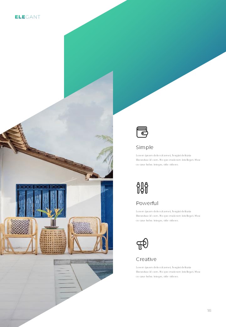 Elegant Vertical A4 PowerPoint Template, Presentation Templates ...