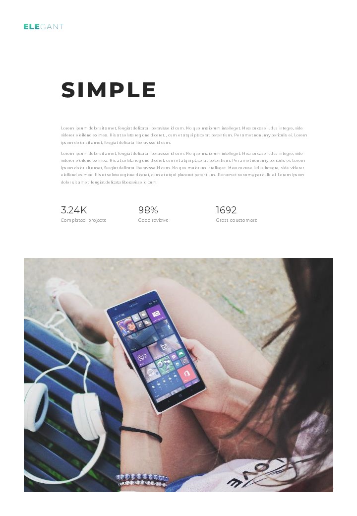 Elegant Vertical A4 PowerPoint Template, Presentation Templates ...