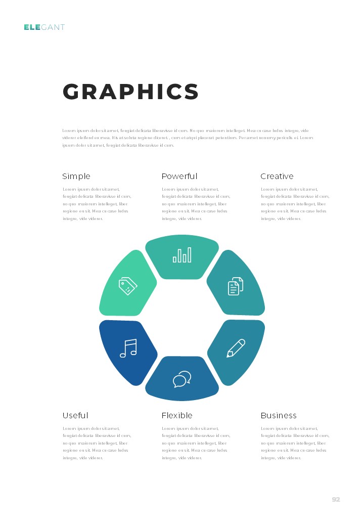 Elegant Vertical A4 PowerPoint Template by PPTMORE | GraphicRiver