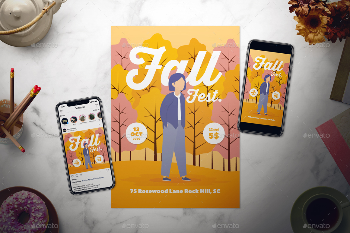 Fall Flyer Set, Print Templates | GraphicRiver