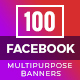 100 Facebook Multipurpose Banners, Web Elements | GraphicRiver